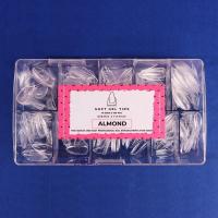 China Pre-Designed Full Cover Acrylic Nail Tips 500 Count in Gel Boxes for Finger Nails No Trace Artificial Round Stiletto Tips for sale