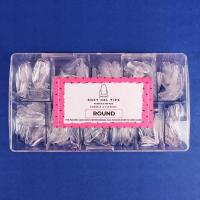 China French Style Plastic Artificial Nails Long Clear Acrylic Coffin Shaped Soft Gel Tips for Salons and DIY Nail Art 10 Sizes for sale