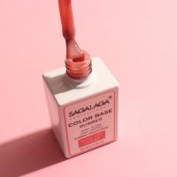 China CPSR Certified SAGALAGA Long Lasting Thicker Rubber Base Coat Pink Colored Base Coat Ombre Transparent Nail Base Gel Polish for sale