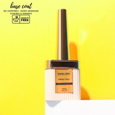 China Professional Salon 15ml Rubber Base Coat UV LED Lamp Super Clear Base Gel Nail Polish with Transparent Formula for sale
