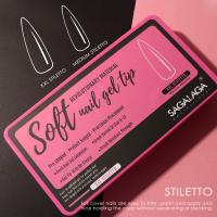 China Long Coffin Soft Gel Almond Nail Extension Tips 500pcs Back Box Ballerina Square Fake Tips Nails XXL Tips for Home DIY for sale
