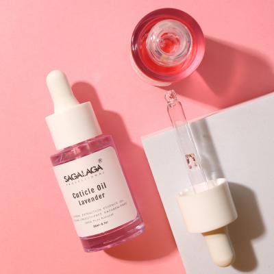 China Floral Pattern Vitamin E Organic Cuticle Oil 20ml Bottle Dropper for Damaged Skin and Thin Nails Revitalizing for sale