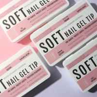 China 500pcs Transparent Xxxl Natural Long Nail Tips Stiletto Gel Box Full Cover Private Label Press on Soft Gel Tips Nails for sale