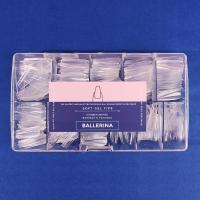 China Artificial Full Cover Medium Almond Long Stiletto Shape Gel Tips Nail Box Kit 500pcs Nail Tips for DIY Nail Art for sale