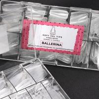 China SAGALAGA Clear Matte Nail Extension Tips with Customized Box Soft Gel Tips in Different Sizes and 50 boxes Accepted for sale