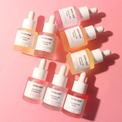 China Healthy Formulate Cuticle Oil Custom Peach Scents Bottle with Dropper Included and Custom Logo for sale