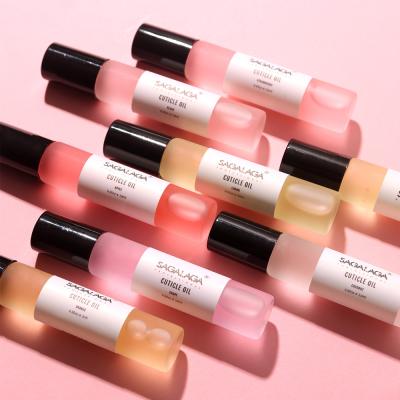 China 13 Flavors Scented Glass Nail Cuticle Oil Bottle With Roller Ball OEM Custom Logo Nail Care Kit Manicure Pedicure Set for sale