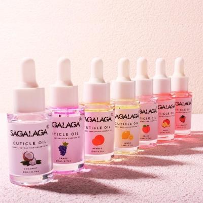 China Nail Care Custom Logo Cuticle Oil 20ml Dropper Bottle with Organic Jojoba Oil Flower Scent and Vitamin E for sale
