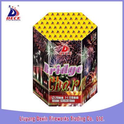 China 19 shots Bridge Charm consumer cakes fireworks for sale