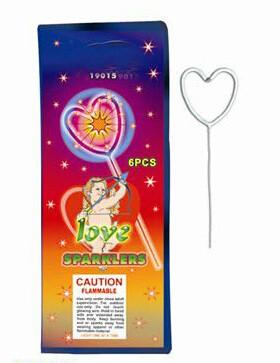 China long lasting heart shaped wedding sparklers morning glory firework for sale