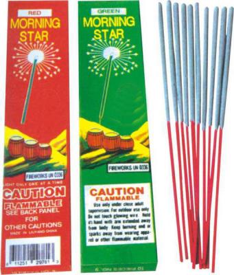 China Customized Ice Morning Glory Sparklers Children Toy Fireworks Wooden Handle 24 Pack for sale