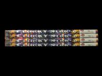 China 8 Shot Magic Roman Candle Fireworks 4/5x27-2/5 Red White Blue Star Crackling for sale