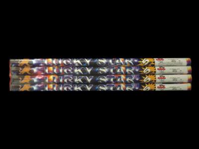 China 8 Shot Magic Roman Candle Fireworks 4/5x27-2/5 Red White Blue Star Crackling for sale