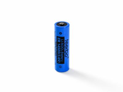 China TEERBO ER14505 3.6V Li-SOCl₂ Battery with 10 Years Shelf Life and Wide Temperature Range for Smart Meters and IoT Sensors for sale