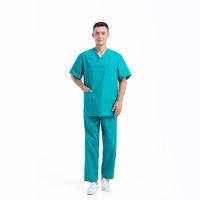 China Wholesale Medical Scrubs Sets Short Sleeve Nursing Uniforms 100% Cotton Hospital Private Label for sale