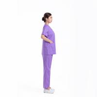 China Doctor Nursing Scrubs Suit Hospital Uniform Women Scrub Suits 100% Cotton 35% Cotton 65% Polyester for sale