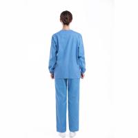 China Custom Nursing Scrub Jogger Hospital Sets Reusable Stretchy Scrubs Uniforms 100% Cotton or 35% Cotton 65% Polyester for sale