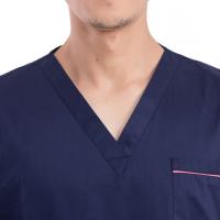 China Reusable Medical Scrub Suit 100% Cotton Hospital Uniform Women Nursing Top Jogger Set for sale