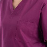 China Anti-wrinkle Breathable Scrubs Uniforms for Men Women Cotton Polyester Blend Long Short Sleeve Sets for sale