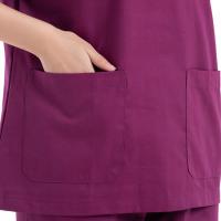 China Anti-wrinkle Breathable Scrubs Uniforms for Men Women Cotton Polyester Blend Long Short Sleeve Sets for sale