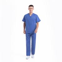 China Wholesale Medical Scrubs Sets Short Sleeve Nursing Uniforms 100% Cotton Hospital Uniforms for sale