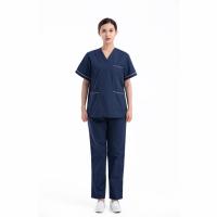 China Breathable Stretch Medical Scrubs for Men Women Hospital Uniform 100% Cotton for sale