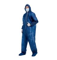 China Disposable PE White Coveralls Full Body Protective Suit 20-100gsm S-XXXL for sale