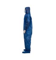 China Disposable PE White Coveralls Full Body Protective Suit 20-100gsm S-XXXL for sale