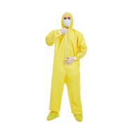 China EN14126 FDA Disposable Protective Coverall Medical Oil Resistant 50gsm for sale