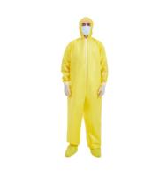 China EN14126 FDA Disposable Protective Coverall Medical Oil Resistant 50gsm for sale