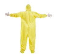 China EN14126 FDA Disposable Protective Coverall Medical Oil Resistant 50gsm for sale