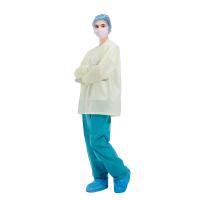China Disposable Hospital Scrub Suit Dental Lab Jacket Knit Collar Cuffs 5 Colors for sale
