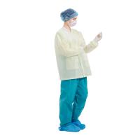 China Disposable Hospital Scrub Suit Dental Lab Jacket Knit Collar Cuffs 5 Colors for sale