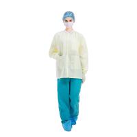 China Disposable Hospital Scrub Suit Dental Lab Jacket Knit Collar Cuffs 5 Colors for sale