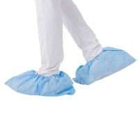 China Disposable PE Blue Shoe Covers Anti Skid Hospital 150x380mm Waterproof Dustproof for sale