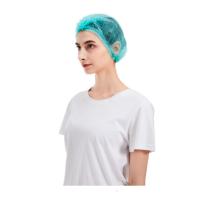 China bound seams Disposable Head Cover , 36cm Disposable Mob Cap for sale