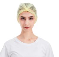 China bound seams Disposable Head Cover , 36cm Disposable Mob Cap for sale