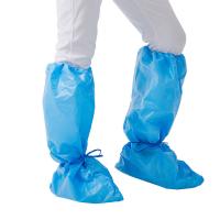 China 80gsm Disposable Boot Cover , Blue Booties Shoe Covers 45x36cm for sale