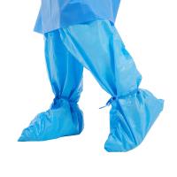 China 80gsm Disposable Boot Cover , Blue Booties Shoe Covers 45x36cm for sale