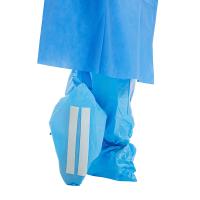 China 80gsm Disposable Boot Cover , Blue Booties Shoe Covers 45x36cm for sale
