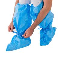 China 80gsm Disposable Boot Cover , Blue Booties Shoe Covers 45x36cm for sale