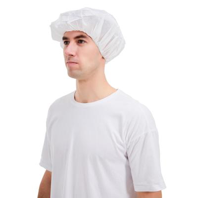 China Disposable Non Woven Bouffant Cap 36x36.5cm SGS Certified Medical Grade 15gsm for sale