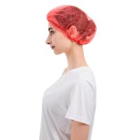 China 15g/m2 Disposable Nonwoven Cap , CE Polypropylene Bouffant Caps for sale