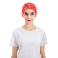 China 15g/m2 Disposable Nonwoven Cap , CE Polypropylene Bouffant Caps for sale