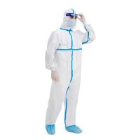 China FDA Medical Coverall Cross Gard 4000 65gsm Breathable Disposable Protective Suit with Sealed Seams for sale