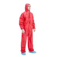 China Medical Protective Flame Retardant Disposable Coveralls 80gsm for sale