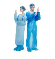 China FDA Disposable CPE Gown , 510K CPE plastic gown for sale