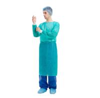 China Disposable Isolation Gown Class 1 Flammability PP Material Elastic Cuff S to XL for sale