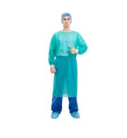 China Disposable Isolation Gown Class 1 Flammability PP Material Elastic Cuff S to XL for sale