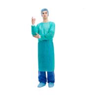 China Disposable Isolation Gown Class 1 Flammability PP Material Elastic Cuff S to XL for sale